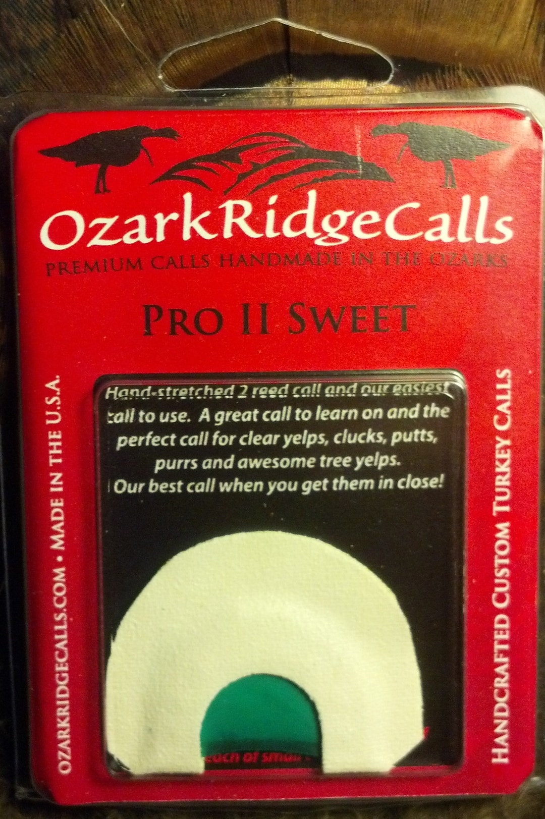 Premium Hand Made and Stretched Pro II Sweet - 2 Reed Mouth Turkey Call ...