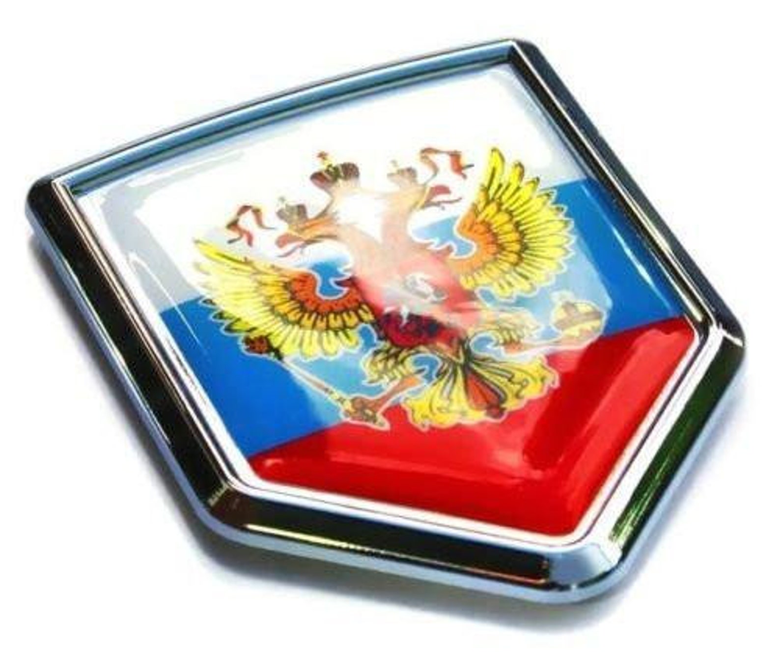 Russian Flag Emblem Russia Car Chrome Decal Sticker - Etsy