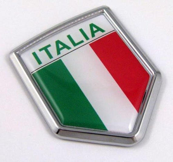 Italia italy italian flag car chrome emblem decal 3d sticker | Etsy
