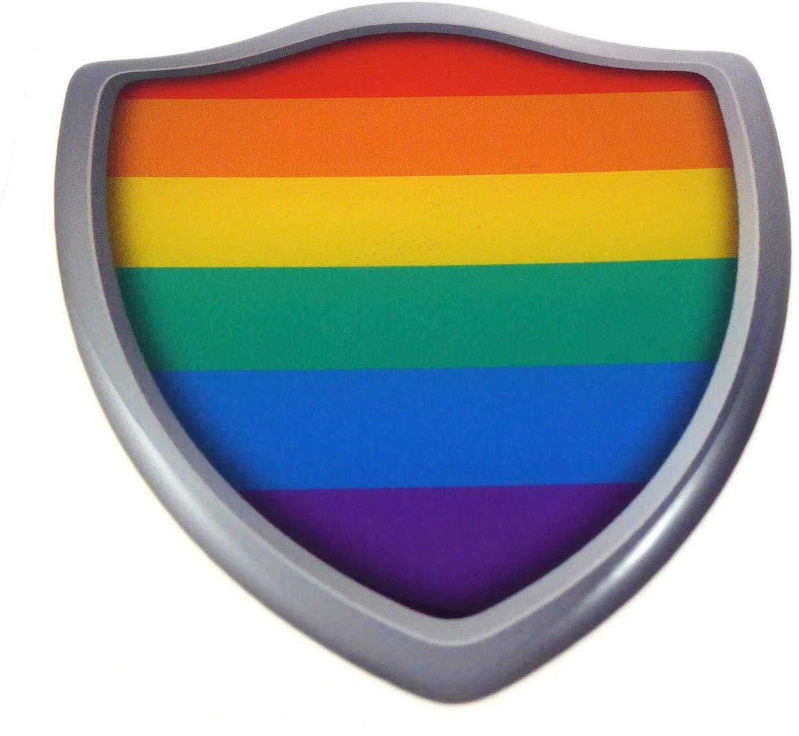 Pride Lesbian Gay Flag Shield Domed Decal 3D Look Emblem Resin Car ...