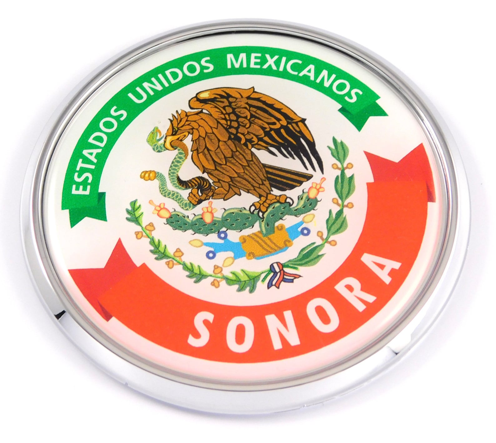 Sonora Mexico Mexican State Flag 2.75" Car Chrome Round Emblem Decal 3d ...