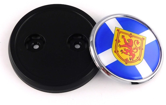 Scotland Scottish Flag Car Truck Black Round Grill Badge | Etsy
