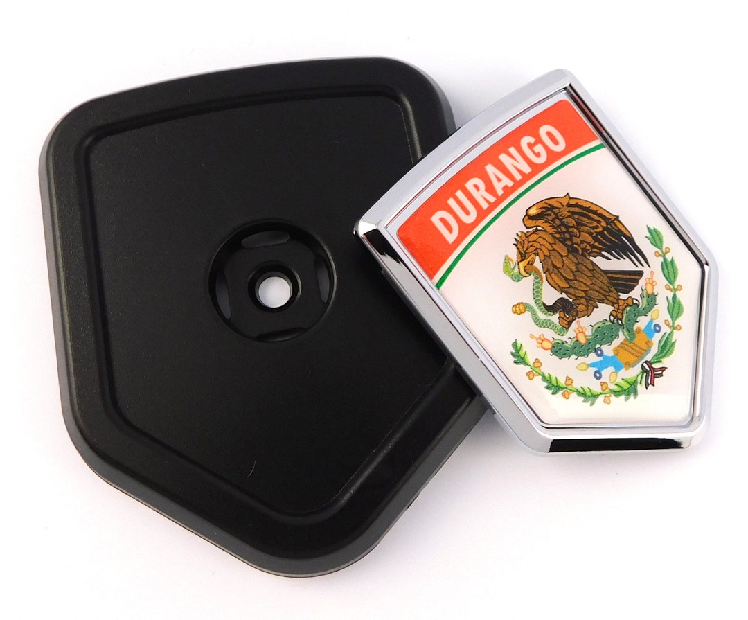 Durango Mexico State Flag Car Truck Black Shield Grill Badge Grille ...