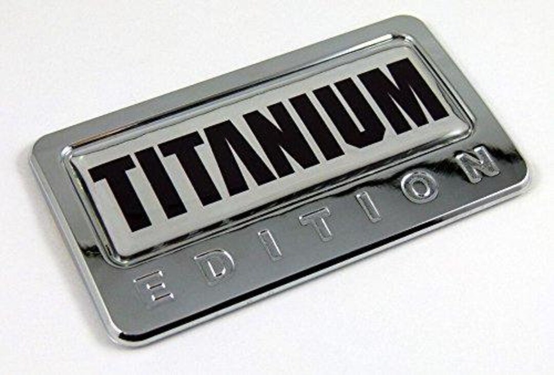 Titanium Edition Chrome Emblem With Domed Decal Car Auto Bike Badge ...