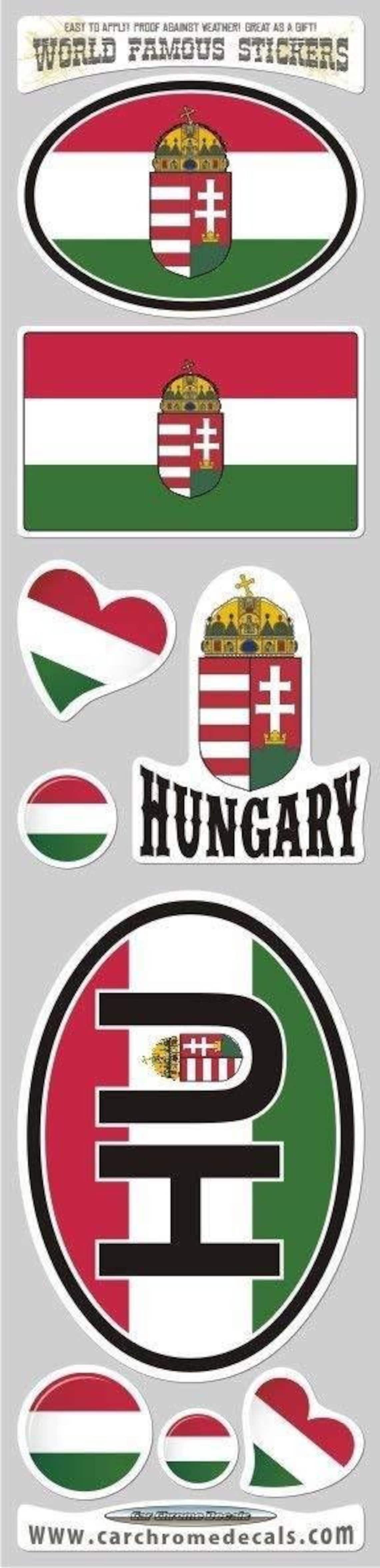 Hungary 9 Stickers Set Flag Decal Bumper Sticker Car Bike - Etsy