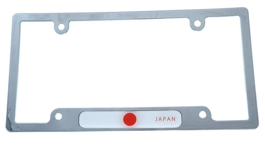 Japan Japanese Flag Car License Plate Frame Chrome Plated Plastic CP08 ...
