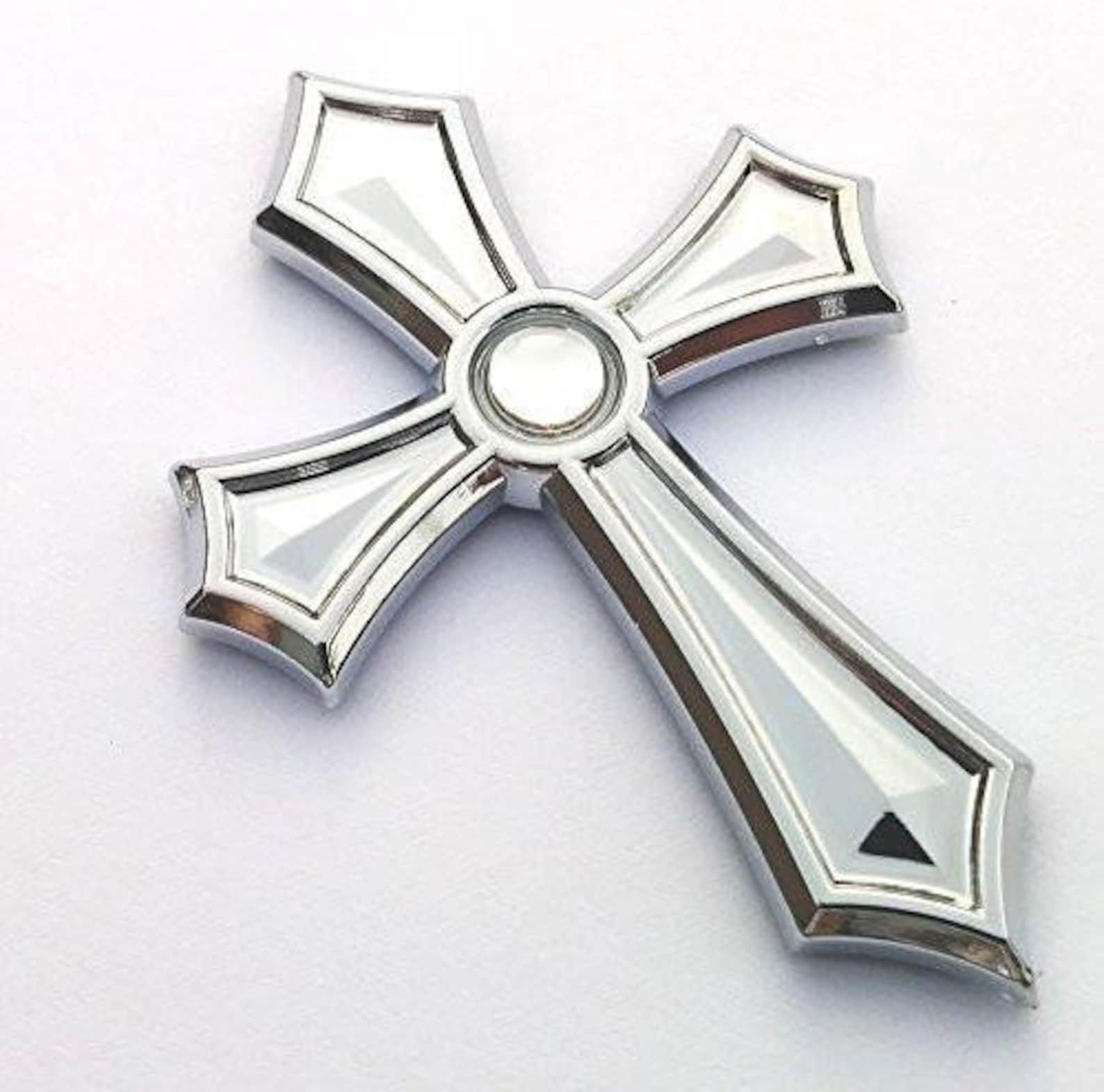 Christian Cross Jesus Cross Car Auto Bike Chrome Emblem Decal 3d ...