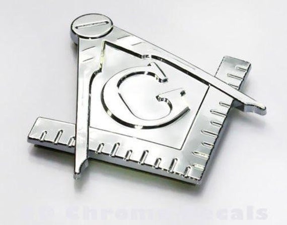 Car Chrome Decals Cnpl mason Masonic Mason Car Auto Bike 3d Chrome Decal Sticker Emblem Freemasonry Etsy