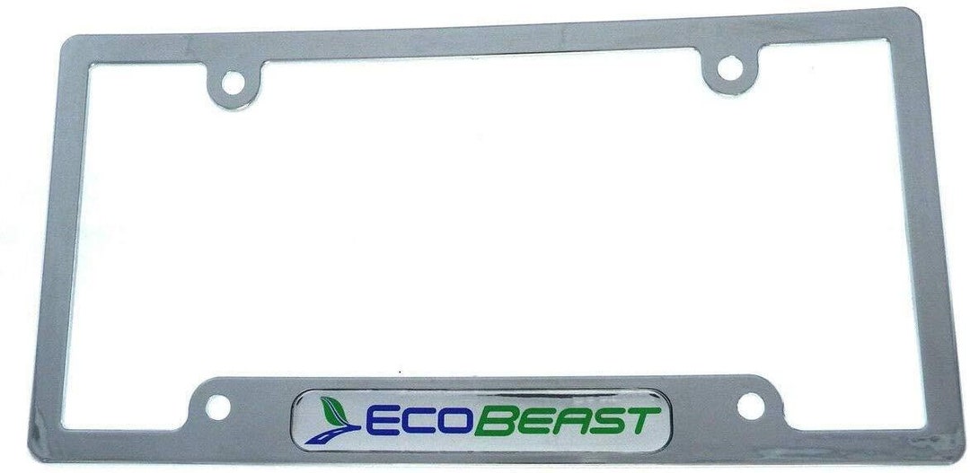 Ecobeast Eco Beast Car License Plate Frame Plastic Chrome Plated CP08 ...