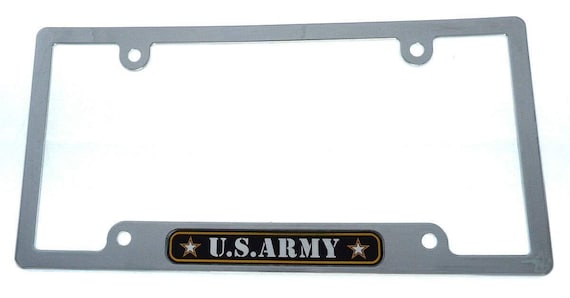US Army Flag car License Plate Frame Chrome Plated Plastic | Etsy