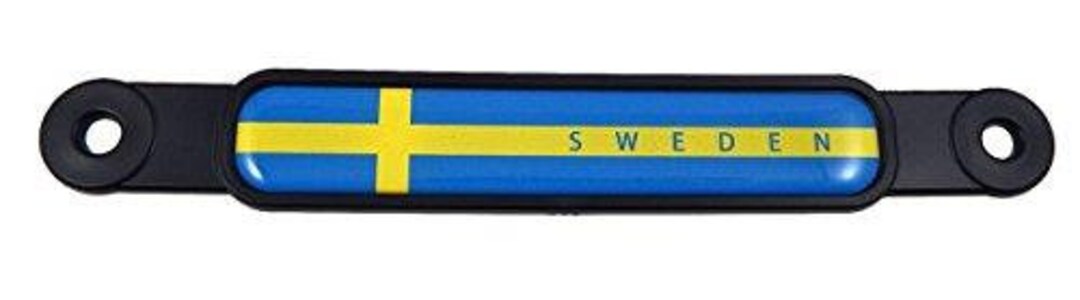 Sweden Swedish Flag Emblem Screw on Car License Plate Decal Badge - Etsy