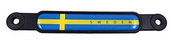 Sweden Swedish Flag Emblem Screw on Car License Plate Decal - Etsy