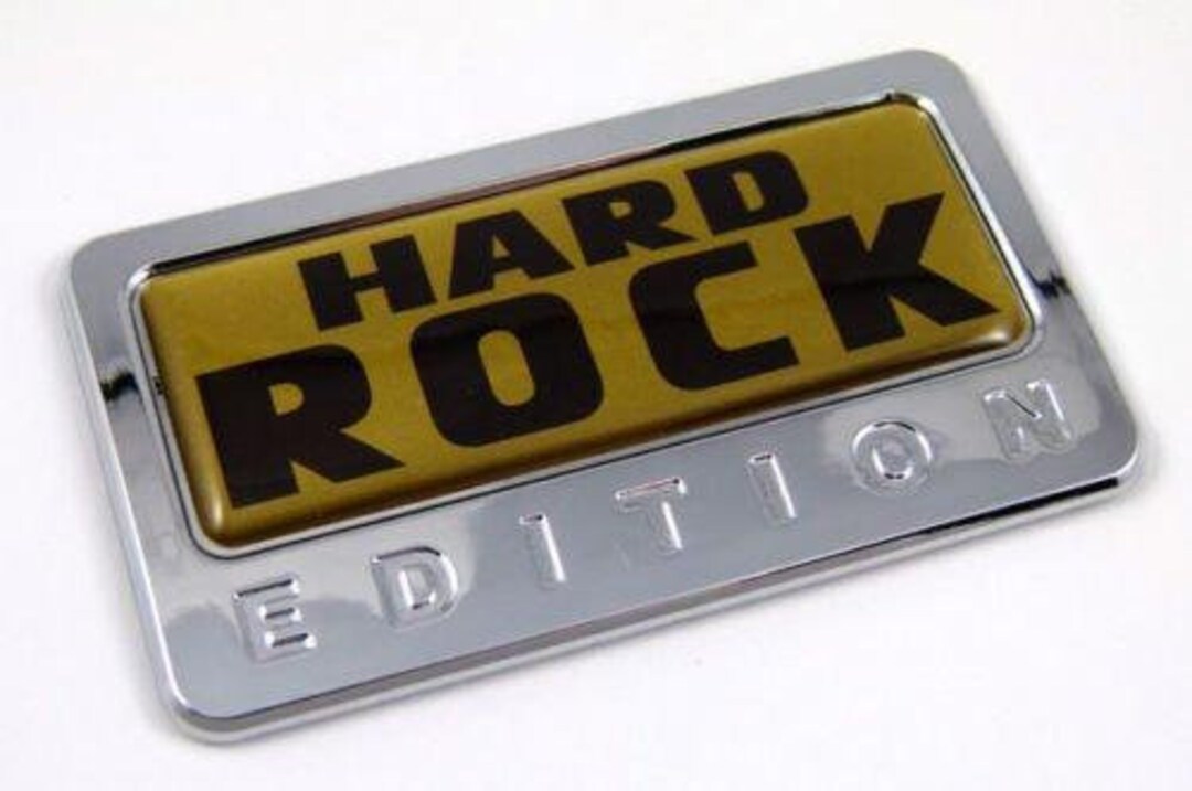 Hard Rock Gold Edition Chrome Emblem With Domed Decal Car Bike ...