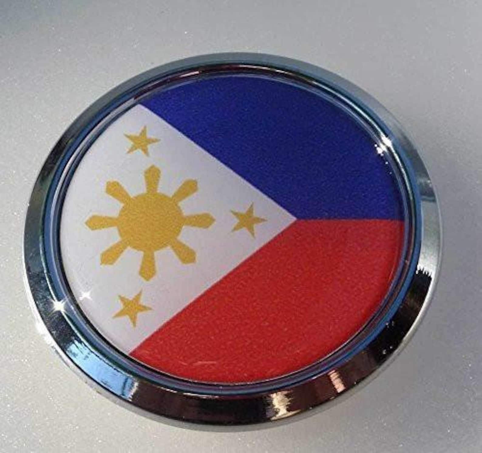 Philippine Decal Flag Car Chrome Emblem Bike 3d Sticker - Etsy UK