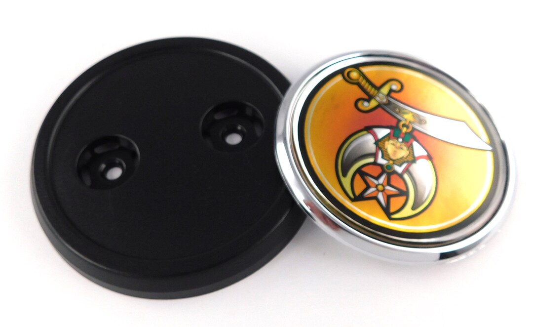 Shriner Shriners Mason Flag Car Truck Black Round Grill Badge 3.5 ...