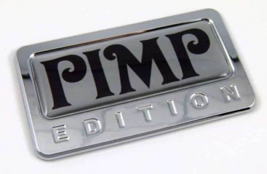 Car Chrome Decals Cbedi-pimp Pimp Custom Edition Chrome Emblem With ...