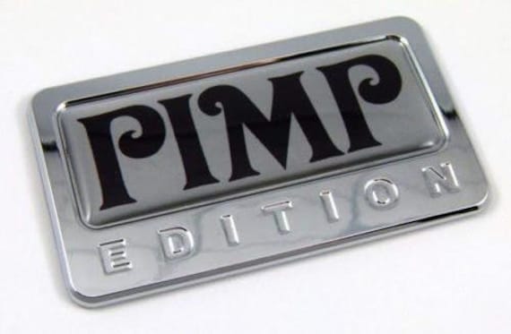 Car Chrome Decals Cbedi-pimp Pimp Custom Edition Chrome Emblem | Etsy