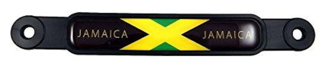 Jamaica Jamaican Flag Emblem Screw on Car License Plate Decal Badge - Etsy