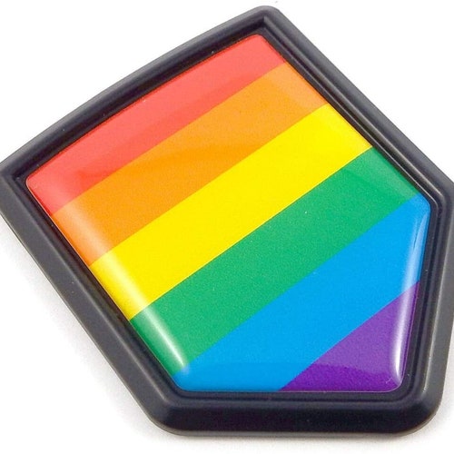 Pride Decal Gay Lesbian Chrome Emblem Sticker Car Bike Shield - Etsy