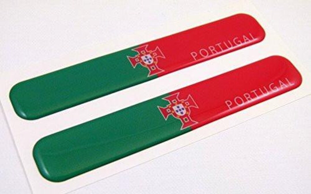 Portugal Portuegese Flag Domed Decal Emblem Resin Car Stickers 5"x 0.82 ...