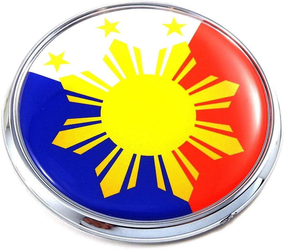 Philippine Philippines Flag 2.75" Car Chrome Round Emblem Decal 3d ...
