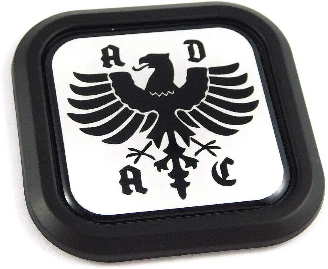 ADAC German Auto club Square Black rim Emblem Car 3D Decal Badge Bumper ...