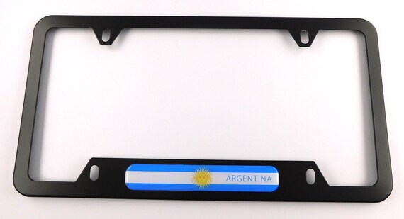 Argentina Flag Metal Black Aluminum Car License Plate Frame | Etsy