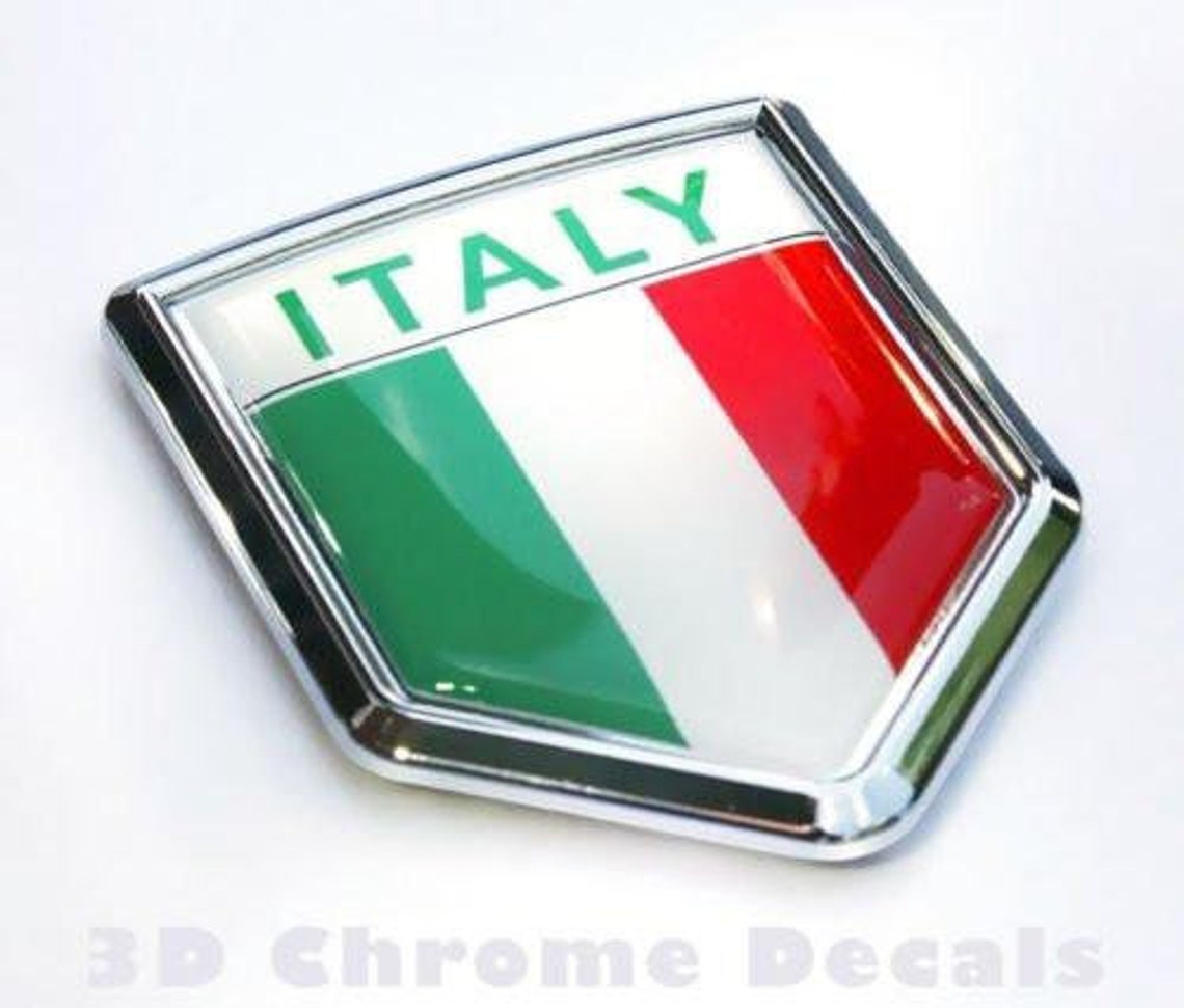 Italy Italian Flag Car Chrome Emblem Decal 3d Sticker - Etsy