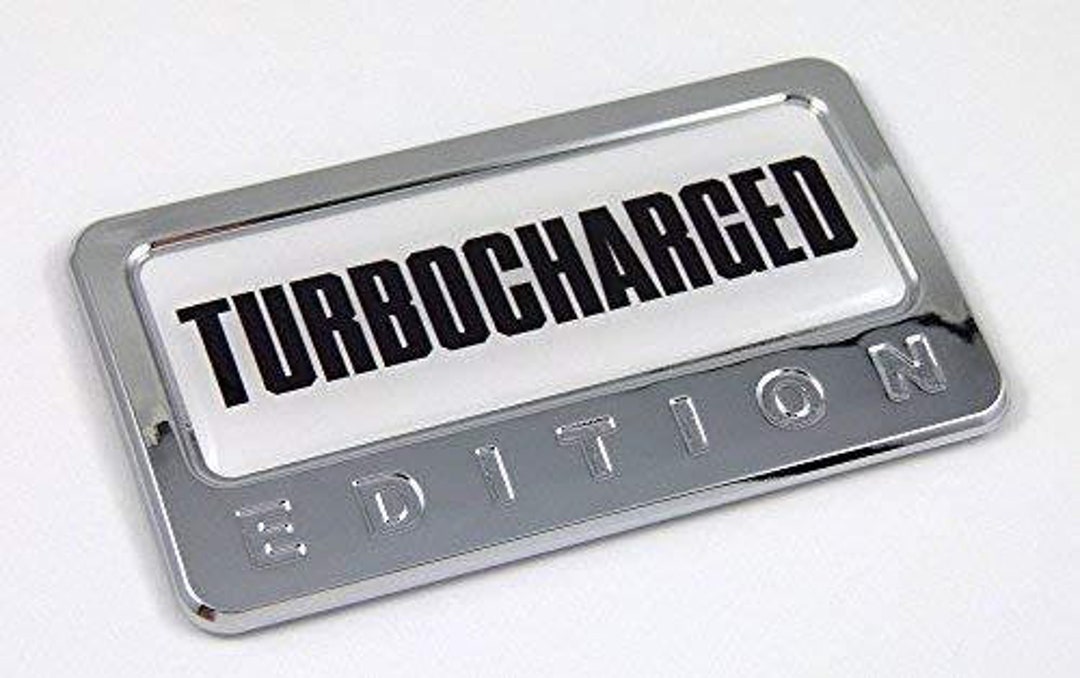 Turbo Charged Edition Chrome Emblem With Domed Decal Car Auto ...