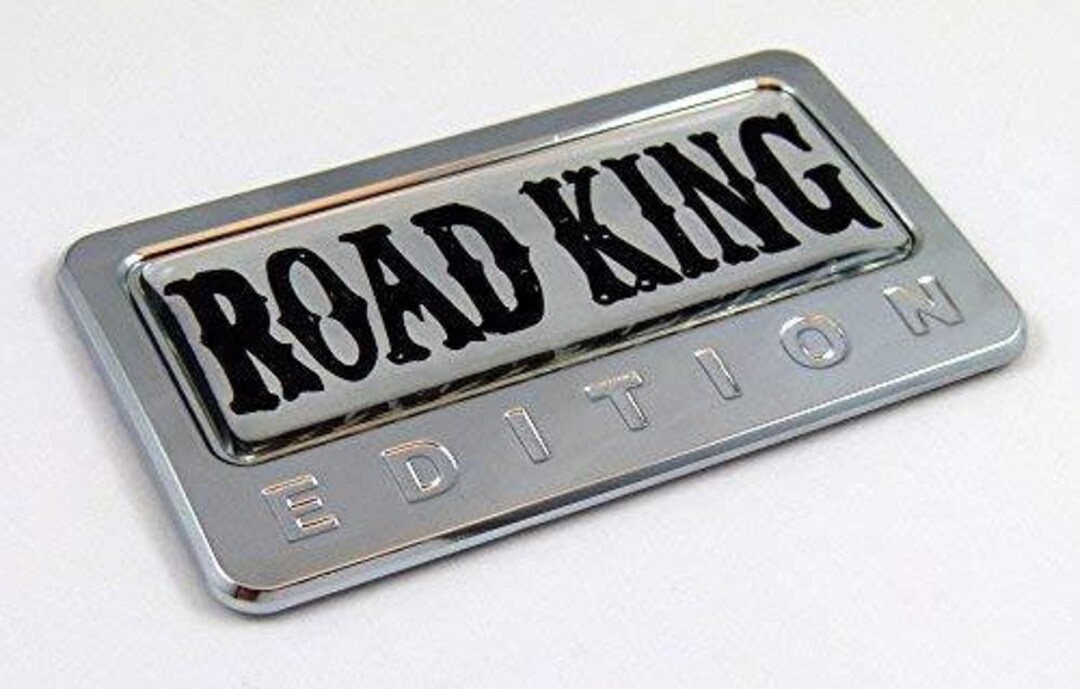 Road King Edition Chrome Emblem With Domed Decal Car Auto Bike Badge ...
