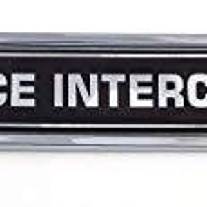 Police Interceptor Flag Chrome Emblem Screw on Car License Plate Decal ...
