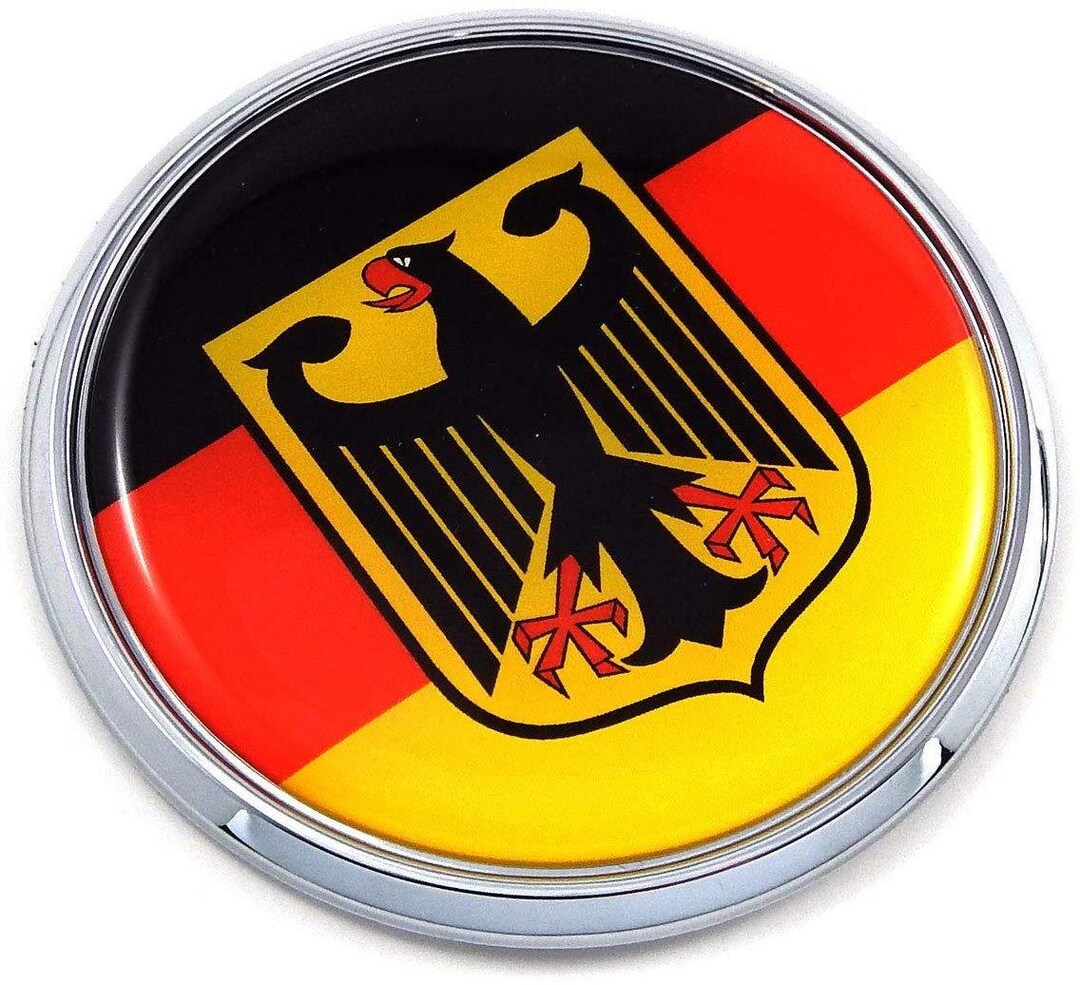 Germany German Deutschland Flag 2.75" Car Chrome Round Emblem Decal 3d ...