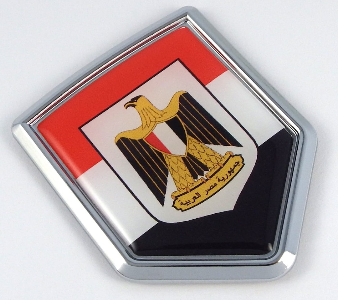 Egypt Decal Egyptian Flag Car Chrome Emblem Sticker Badge - Etsy