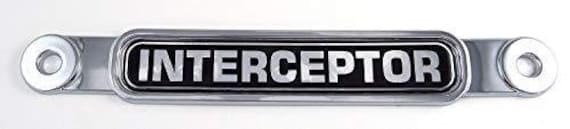 Interceptor Police Flag Chrome Emblem Screw on Car License - Etsy