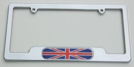 Great Britain Chrome Plated ABS License Plate Frame Holder | Etsy