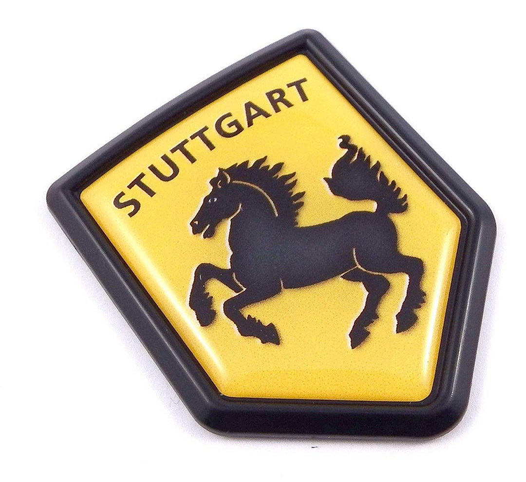Stuttgart Flag Black Shield Emblem Car Bike Decal Crest 3d Sticker - Etsy