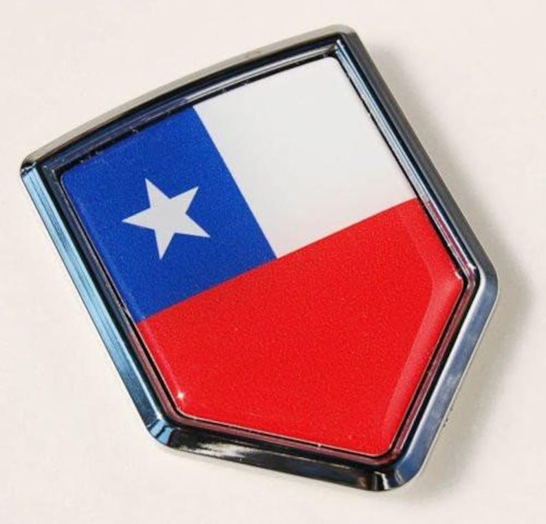 Car Chrome Decals Cbshd042 Chile Flag Chilean Car Chrome Emblem 3d ...