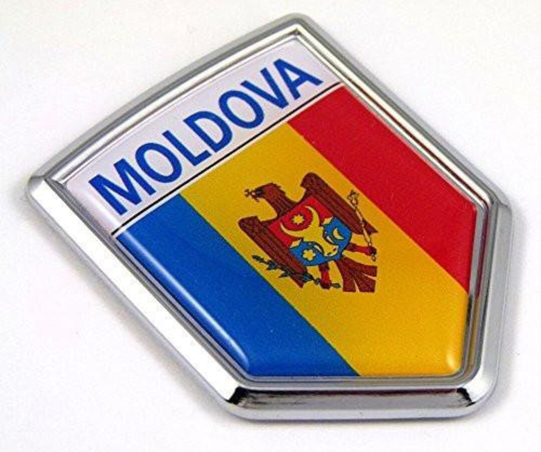 Moldova Flag Car Chrome Emblem Decal 3d Bumper Sticker Bike Crest - Etsy