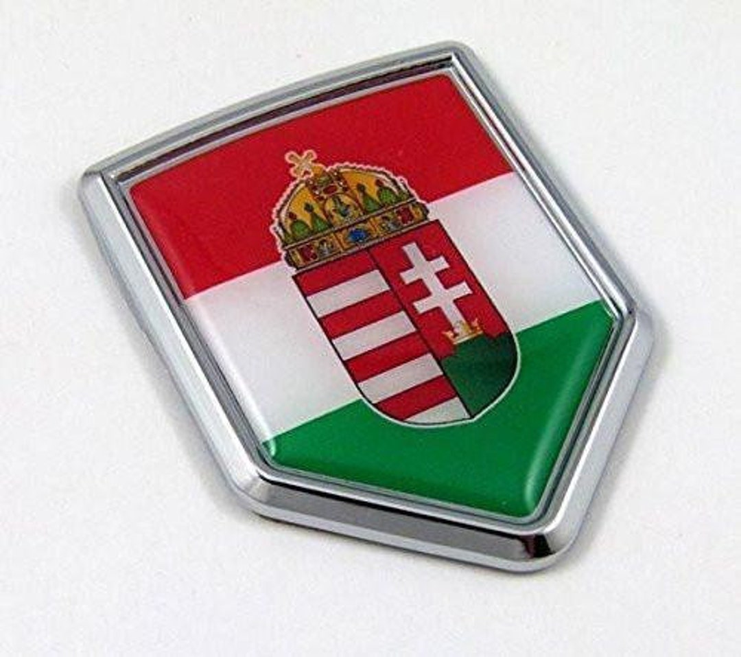 Hungary Flag Car Hungarian Chrome Emblem Decal Sticker - Etsy