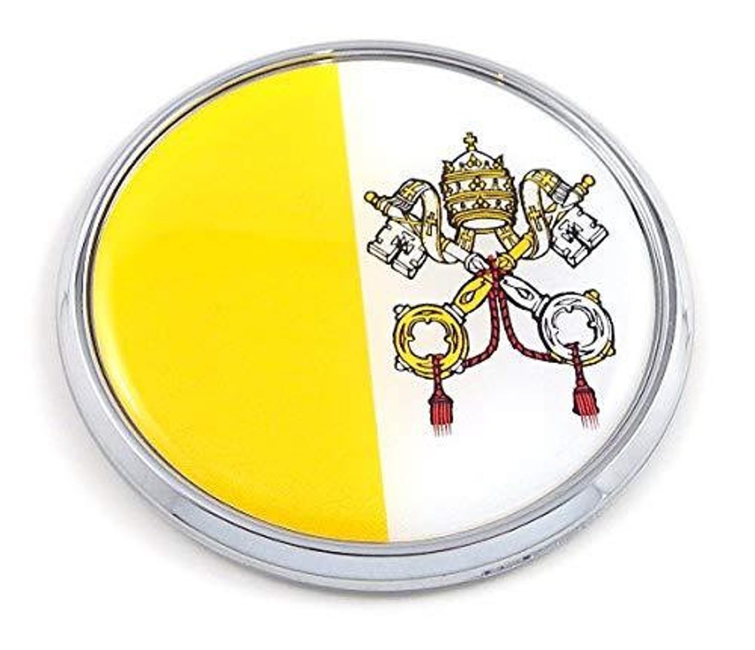 Vatican Flag 2.75" Car Chrome Round Emblem Decal 3d Badge - Etsy