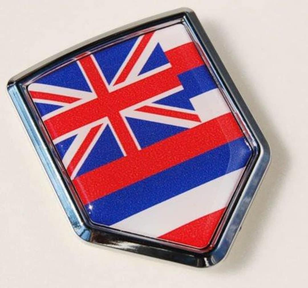 Hawaii Flag Hawaiian Car Chrome 3d Emblem Decal Sticker - Etsy
