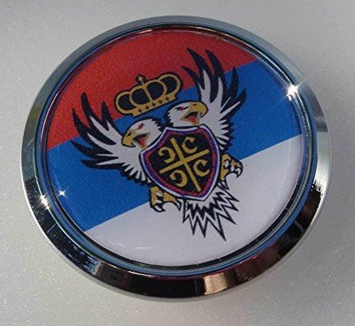 Serbia Decal Serbian Flag Car Chrome Emblem Bike Sticker - Etsy