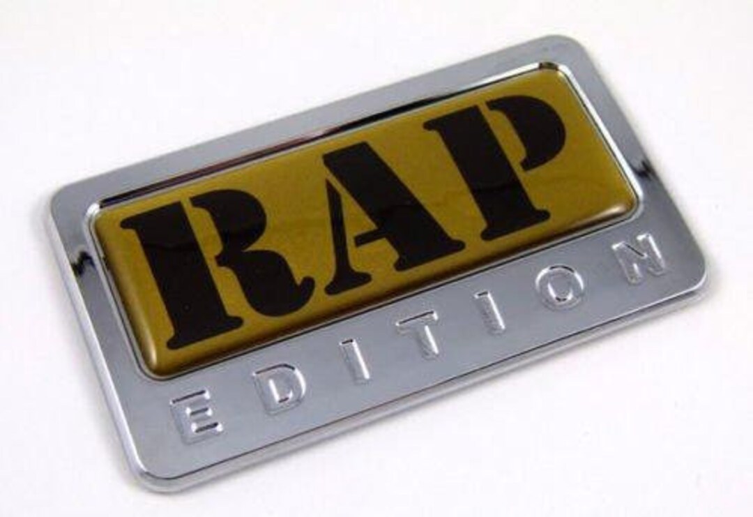 Rap Gold Special Edition Chrome Emblem With Domed Decal Car Bike Auto ...