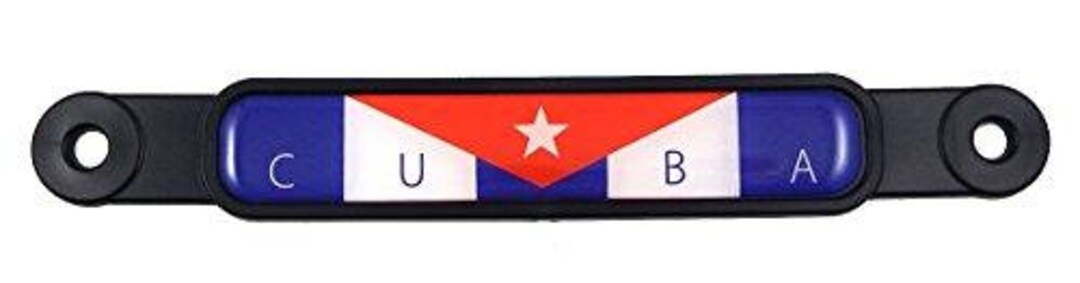 Cuba Cuban Flag Screw on License Plate Emblem Car Decal Badge - Etsy