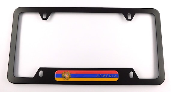 Armenia Flag Metal Black Aluminum Car License Plate Frame - Etsy UK