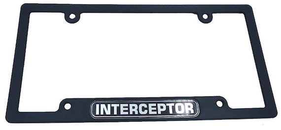 Interceptor Police Black Plastic Car License Plate Frame | Etsy