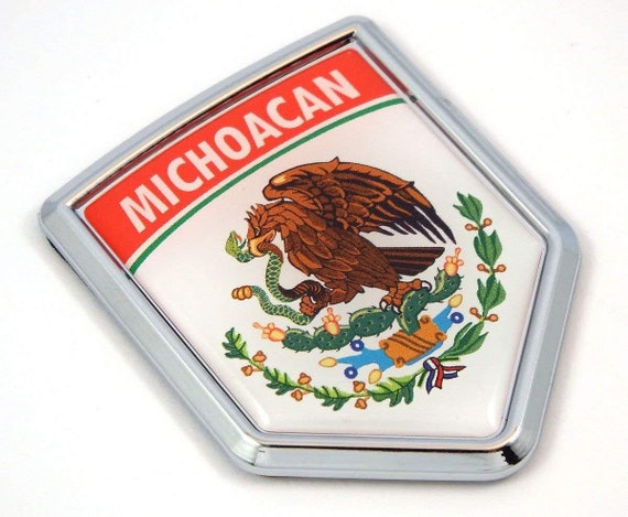 Michoacan Mexico Flag Mexican Car Emblem Chrome Bike Decal 3D - Etsy