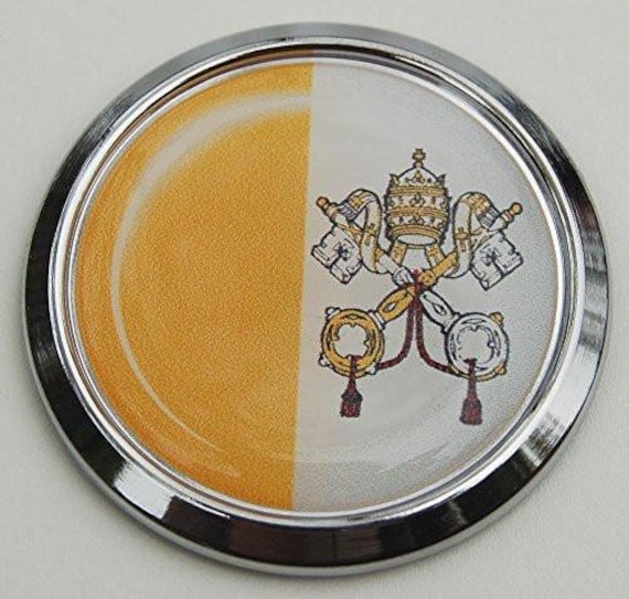 Vatican City Catholic Flag Car Chrome Emblem Decal Bumper - Etsy