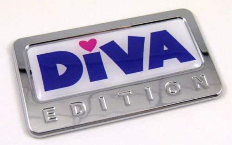 Diva Custom Edition Chrome Emblem With Domed Decal Car Auto Motorcycle ...