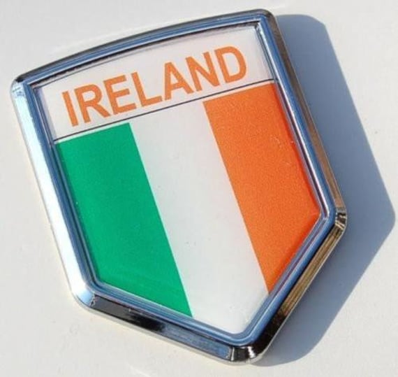 Ireland Decal Irish Flag Car Chrome Emblem Sticker - Etsy